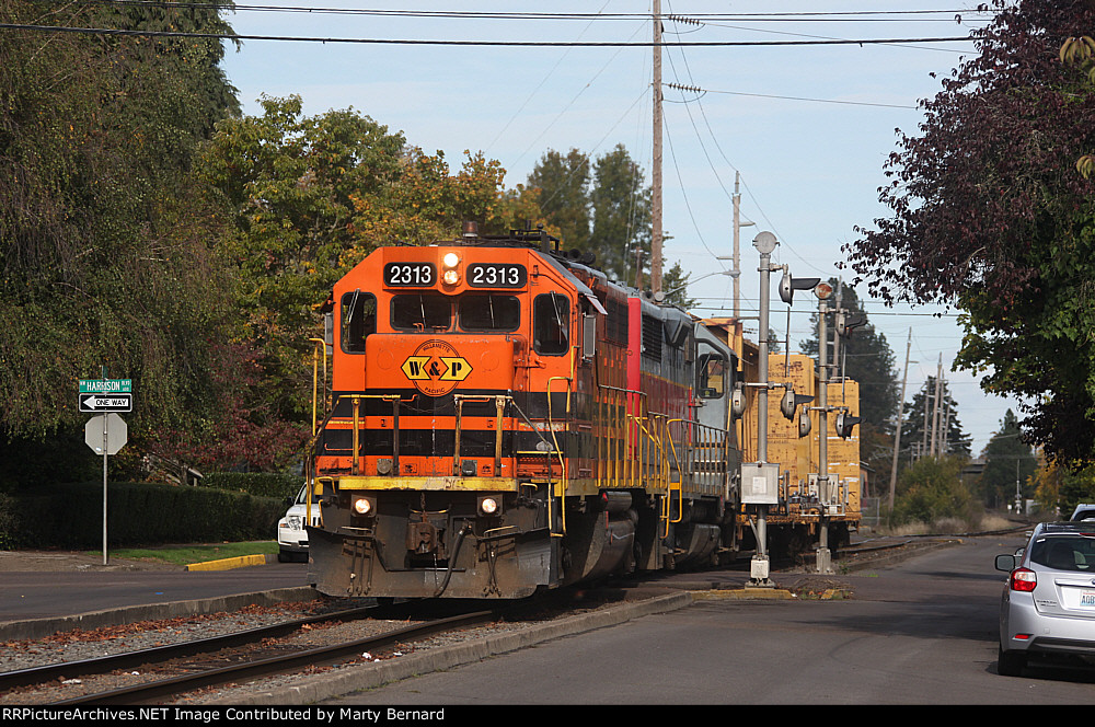 Willamette and Pacific 2313 and ex-UTAH 2005 on 6th Street